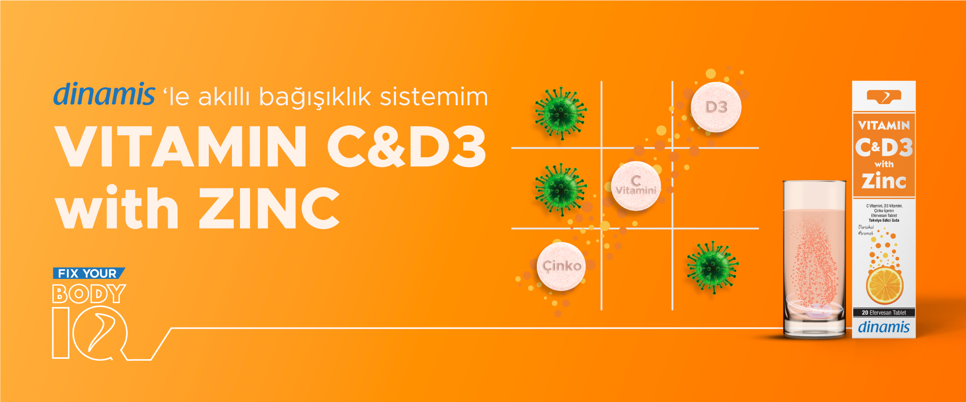 Vitamin C D3 with Zinc | Dinamis